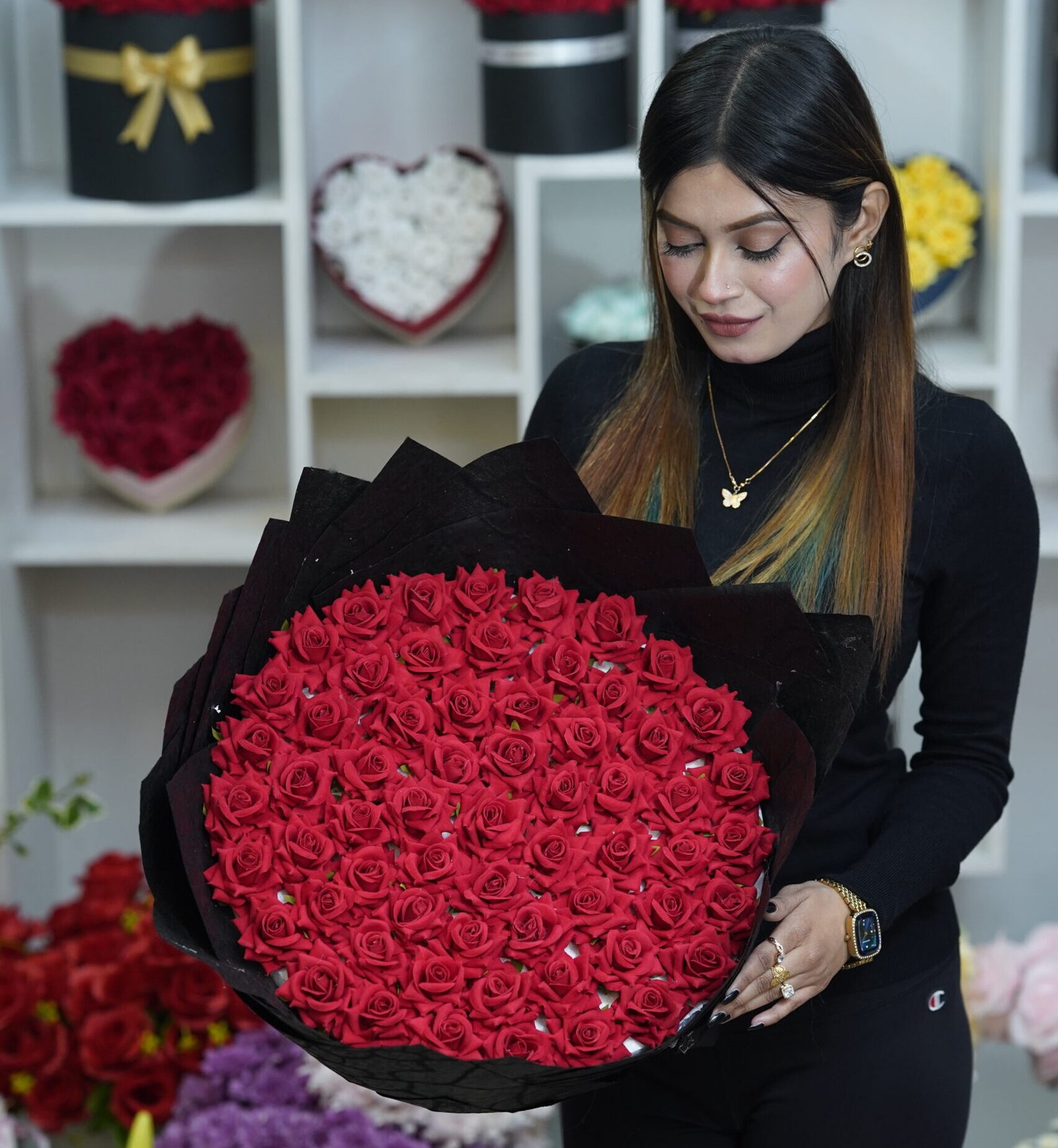 100 Rose Bouquet In Bangladesh - Pikooly